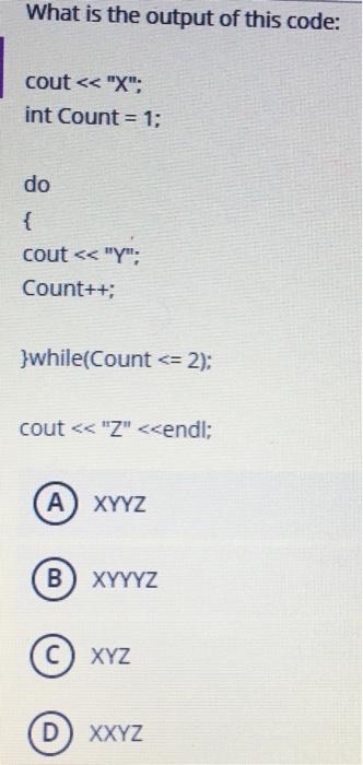 Solved What is the output of this code: cout