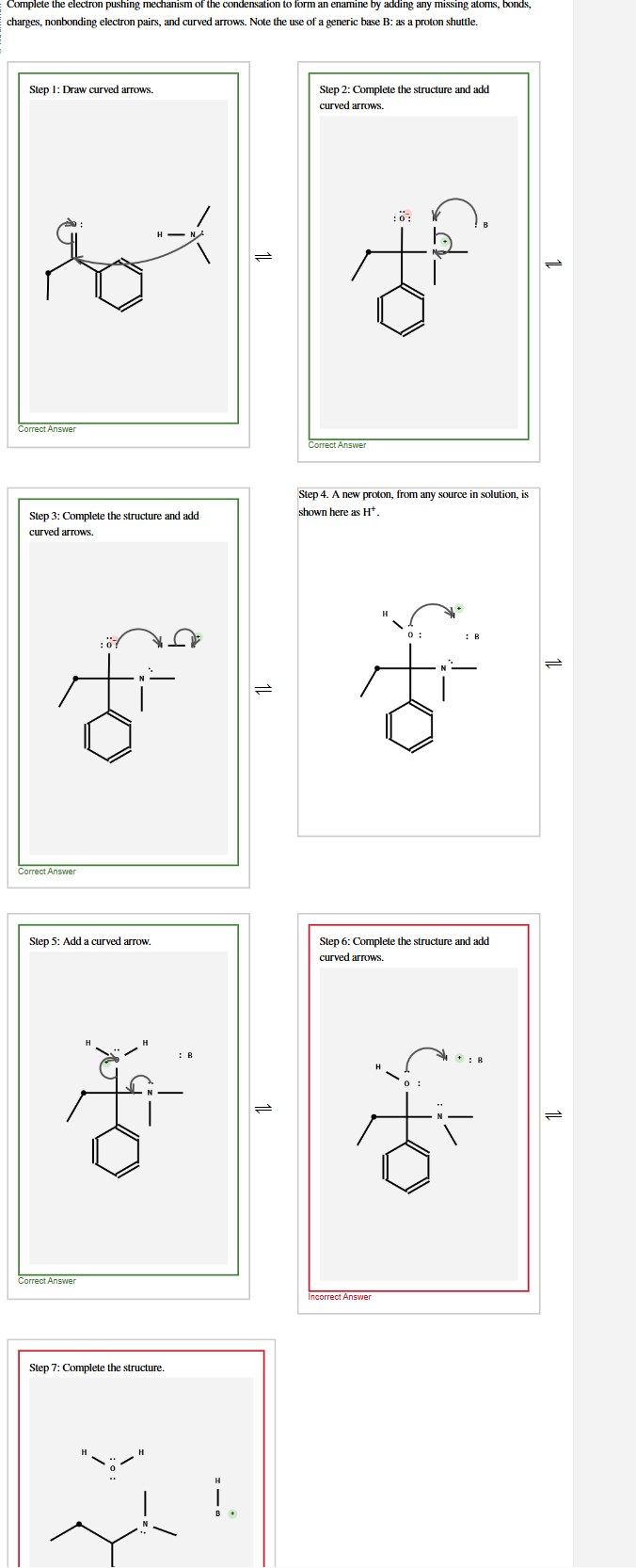 Solved Complete the electron pushing mechanism of the | Chegg.com