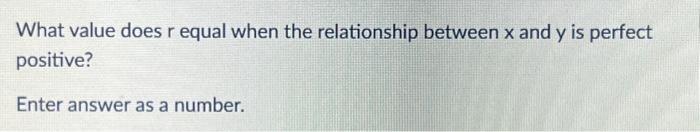 Solved What value does r equal when the relationship between | Chegg.com