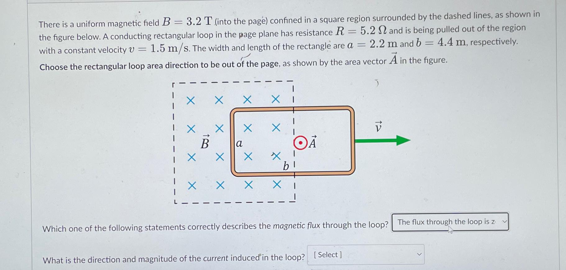 There is a uniform magnetic field B=3.2T (into the | Chegg.com