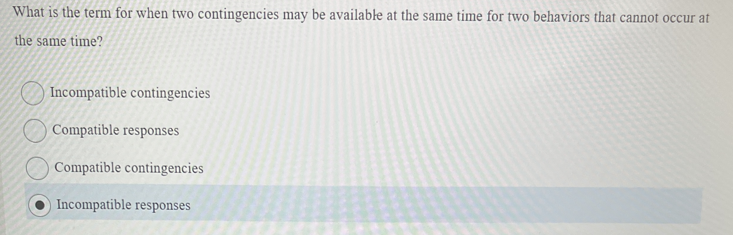 Solved What is the term for when two contingencies may be | Chegg.com