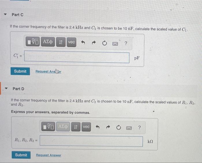 Solved MC) = 1 F in the prototype second-order section, what | Chegg.com