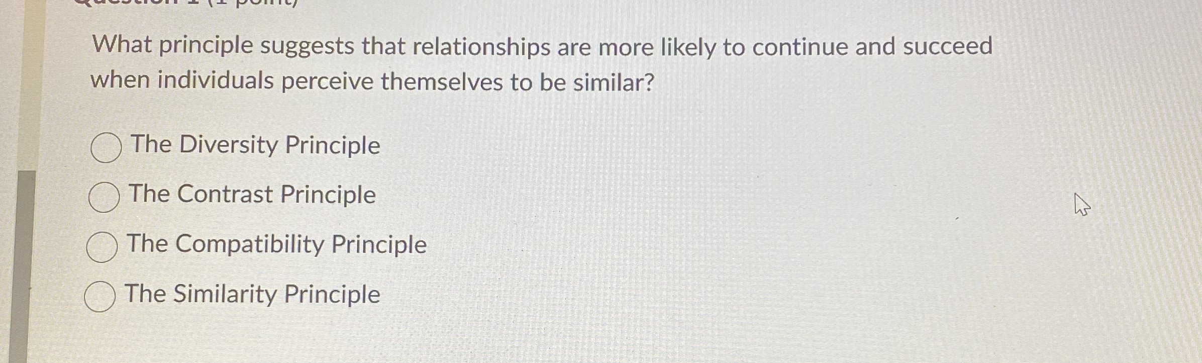 Solved What principle suggests that relationships are more | Chegg.com