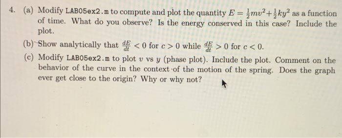 Solved 4. (a) Modify LAB05ex2.m to compute and plot the | Chegg.com