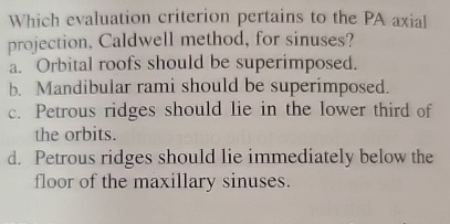 Solved Which evaluation criterion pertains to the PA axial | Chegg.com