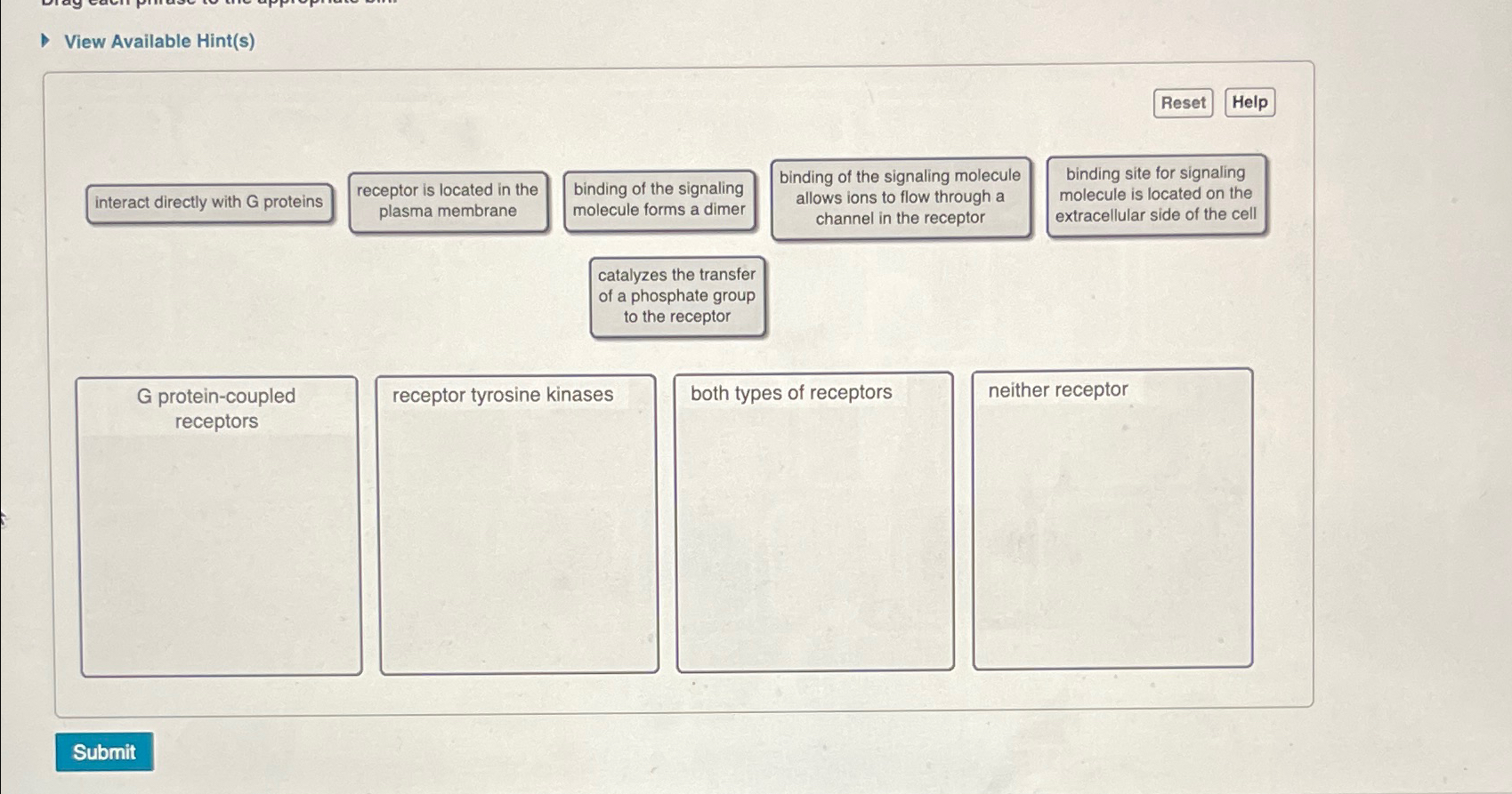 Solved View Available Hint(s)ResetHelpbinding of the | Chegg.com