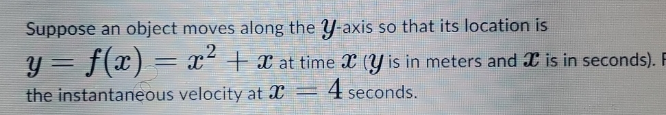 Solved Suppose an object moves along the y-axis so that its | Chegg.com