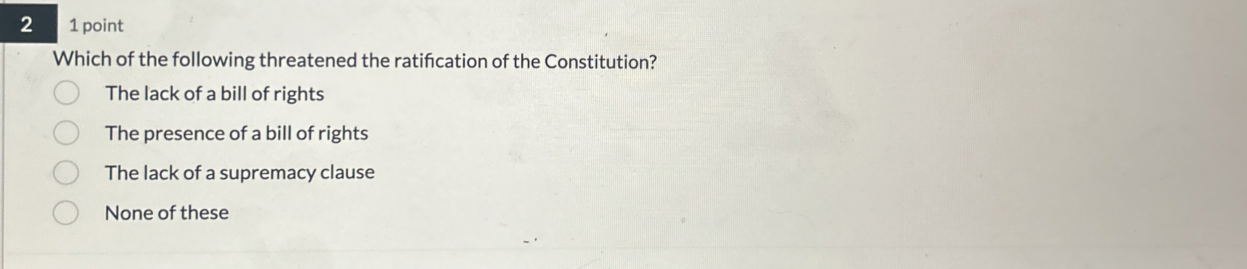 Solved 21 ﻿pointWhich of the following threatened the | Chegg.com
