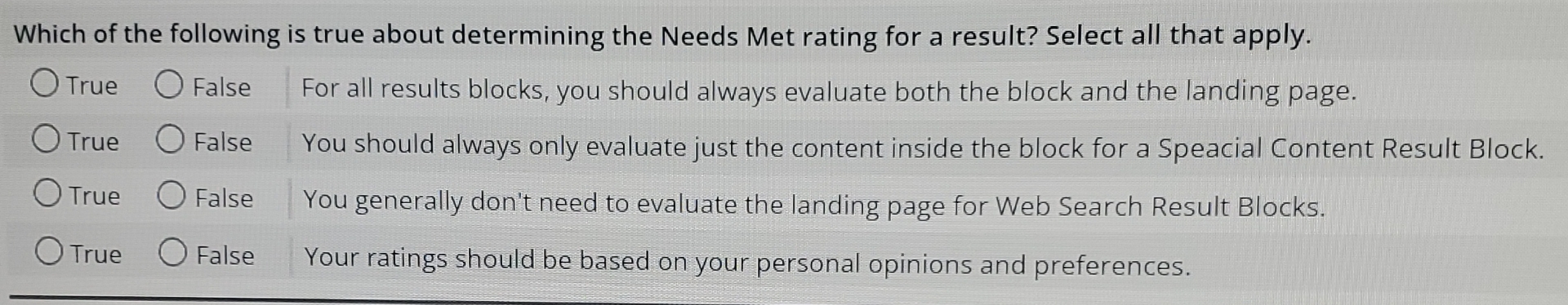 Which of the following is true about determining the | Chegg.com