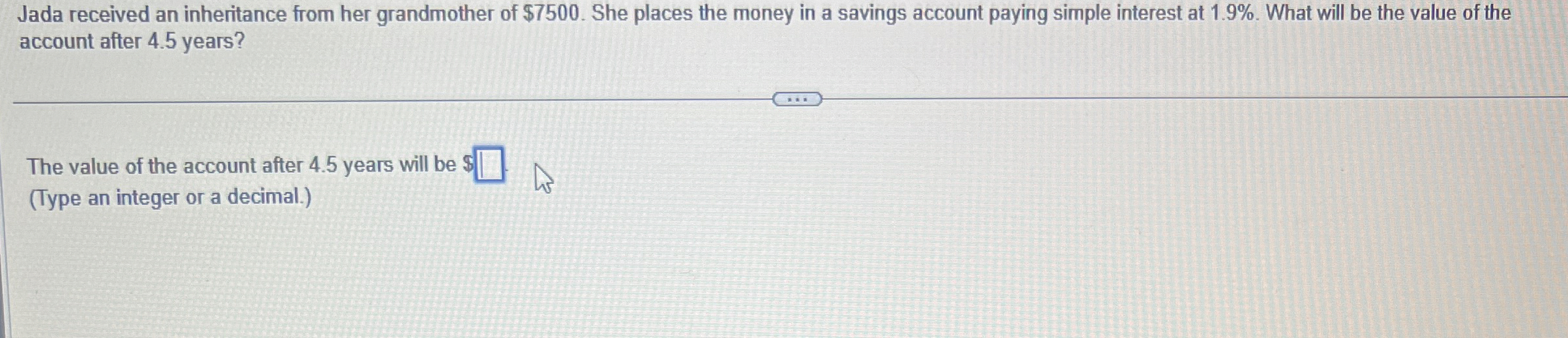 Solved Jada received an inheritance from her grandmother of | Chegg.com