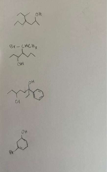Solved Name following alcohols using IUPAC RULES | Chegg.com