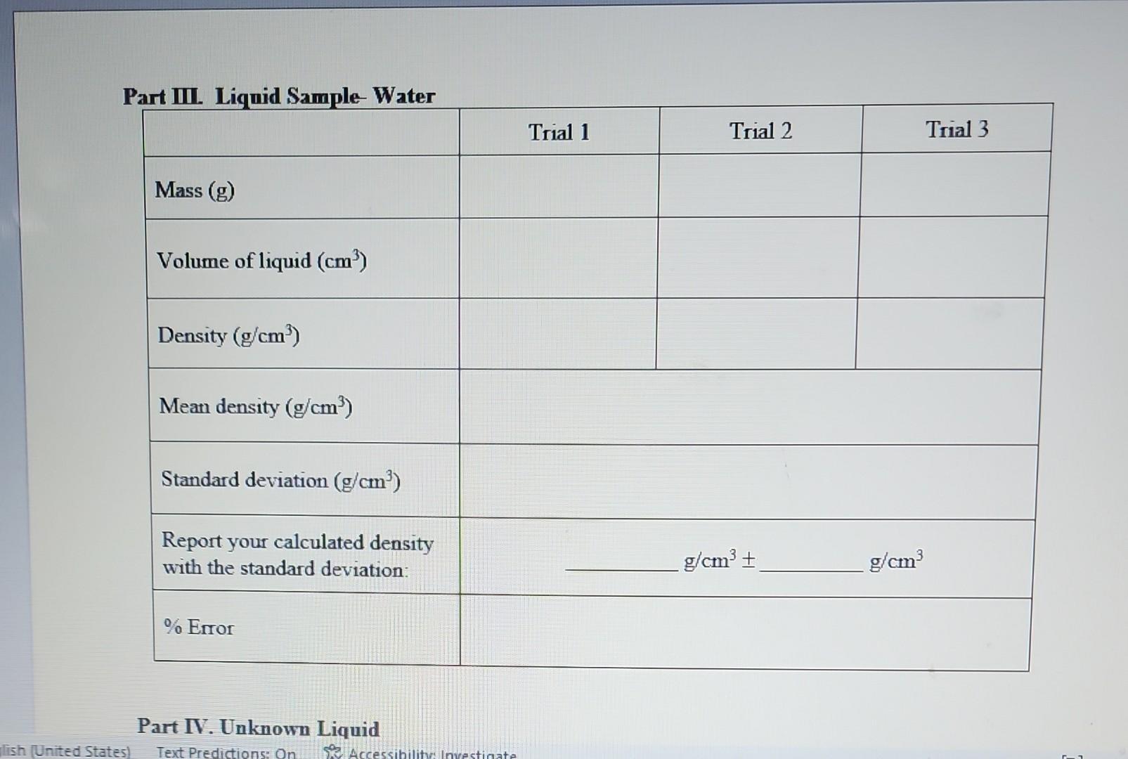 Part I - Geometrically-shaped Solid Sample Determine | Chegg.com