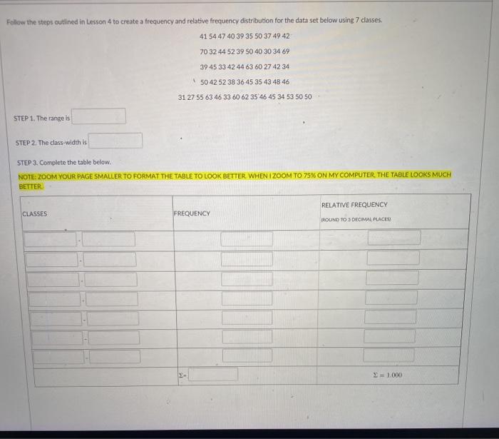Solved Follow the steps outlined in Lesson 4 to create a | Chegg.com
