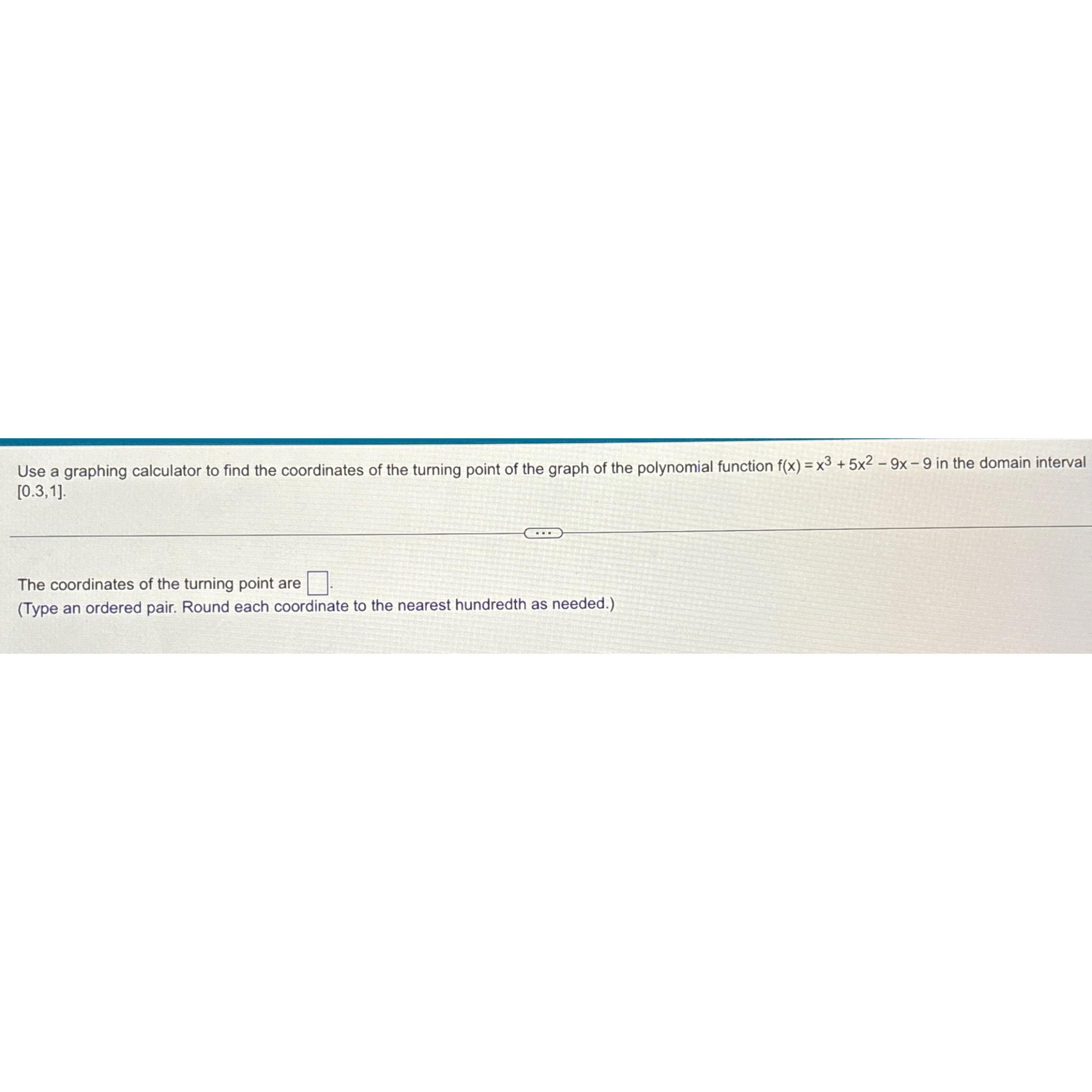 Solved Use a graphing calculator to find the coordinates of | Chegg.com