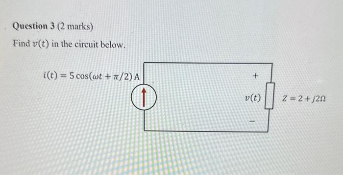 Solved Find v(t) in the circuit below. | Chegg.com