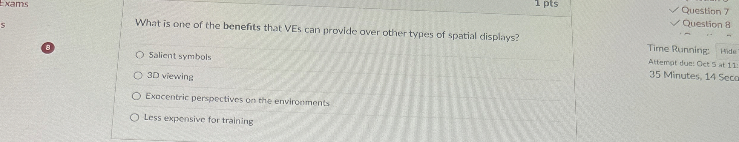 Solved What is one of the benefits that VEs can provide over | Chegg.com