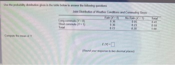 Solved Use the probability distribution given in the table | Chegg.com