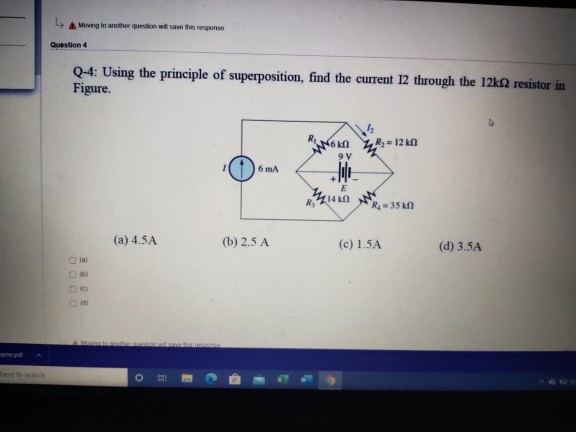 Solved Using the principle of superposition find the current | Chegg.com