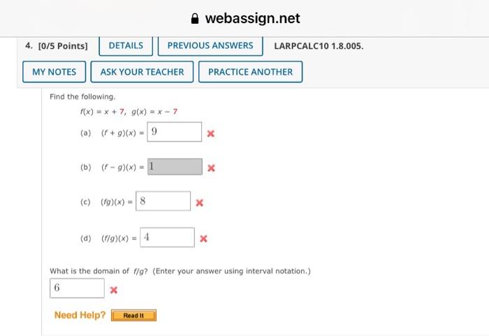 Solved webassign.net 4. [0/5 Points) DETAILS PREVIOUS | Chegg.com