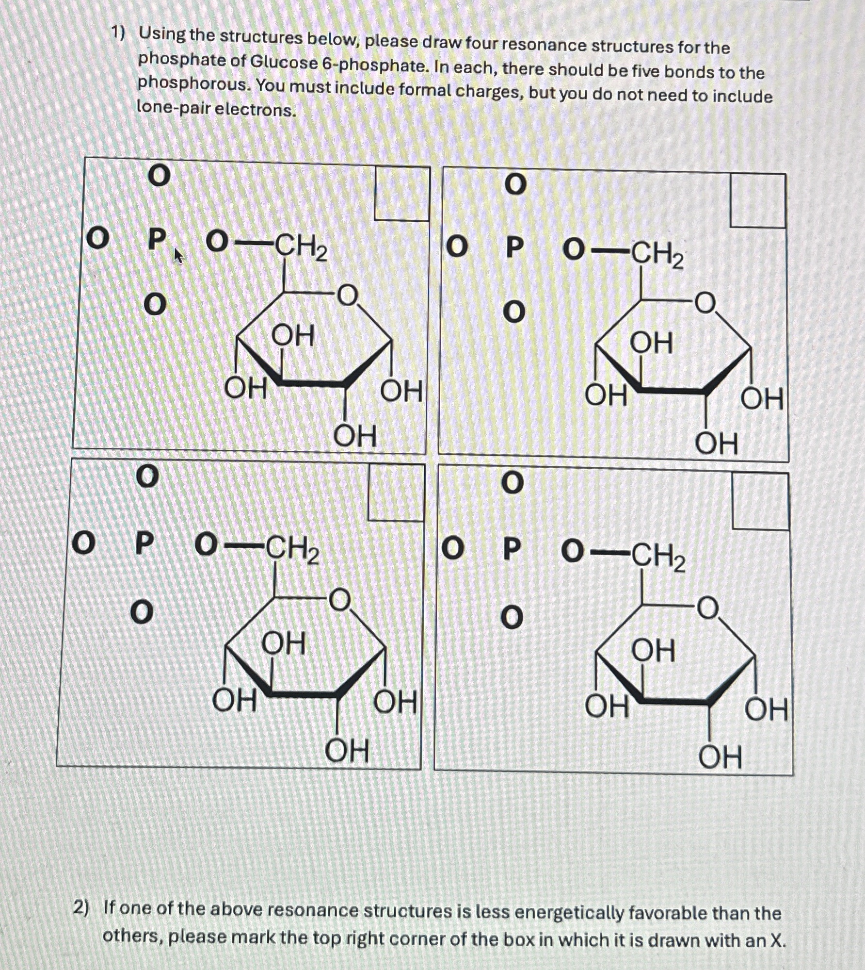Solved Using the structures below, please draw four | Chegg.com