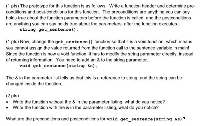 Solved Part II: Practice Pass by Reference (6pts) (2 pts) | Chegg.com