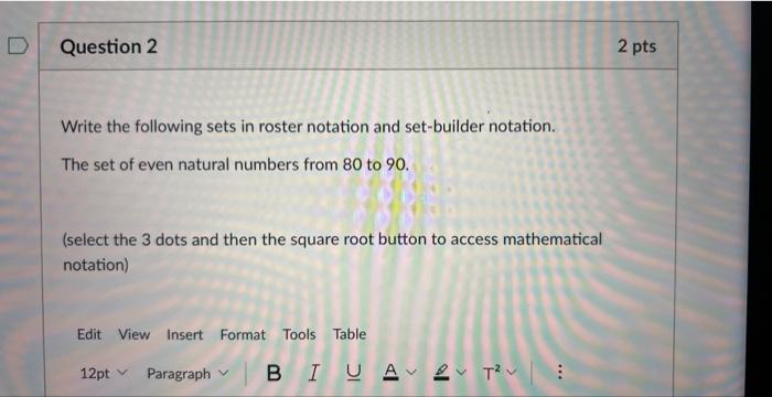 Write the following sets in roster notation and | Chegg.com
