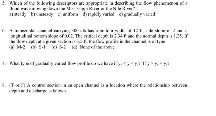 Solved 5. Which of the following descriptors are appropriate | Chegg.com