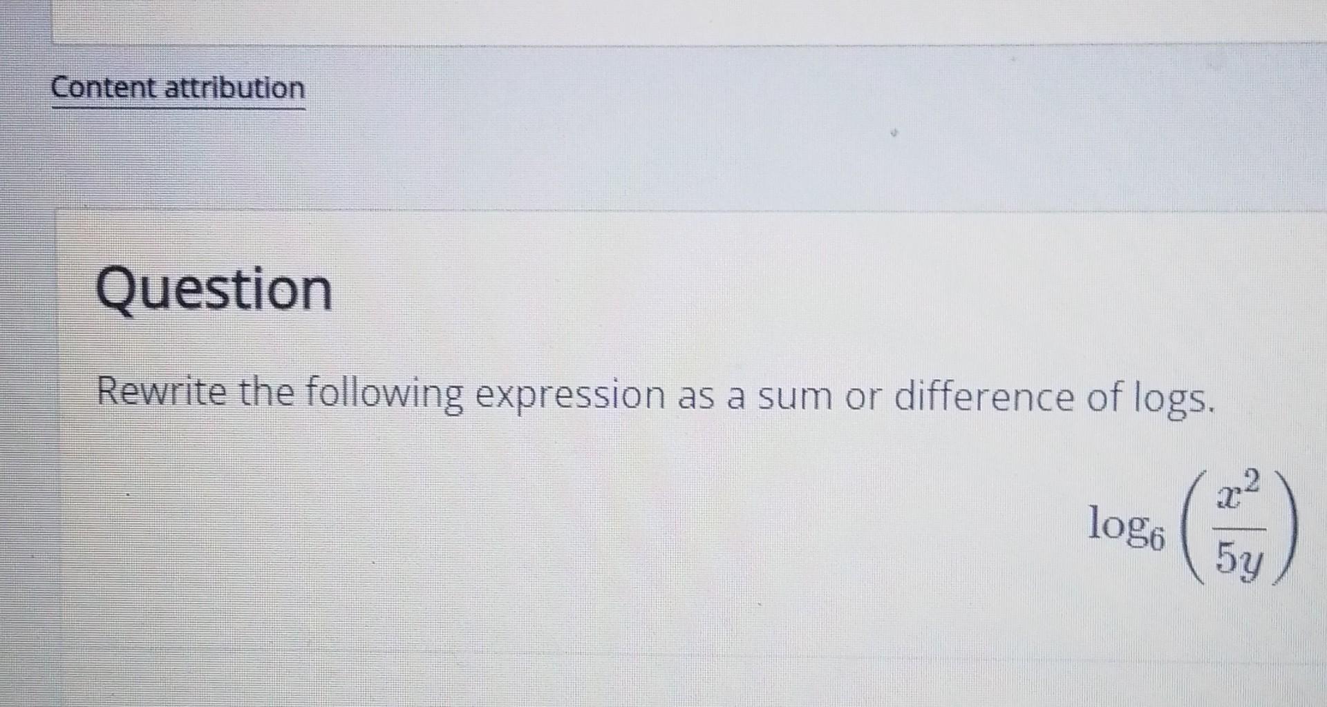 Solved Rewrite the following expression as a sum or | Chegg.com