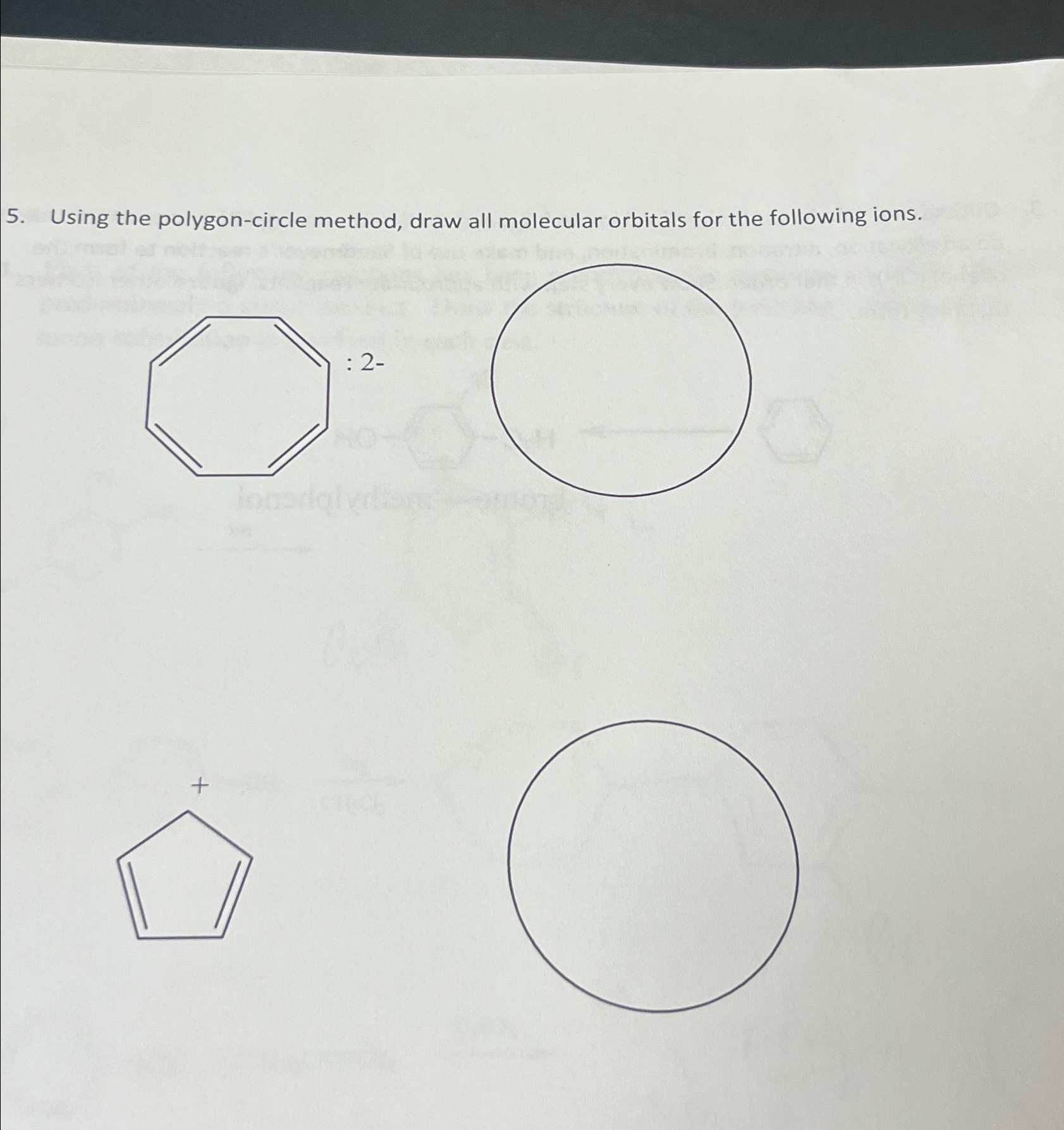 Solved Using the polygon-circle method, draw all molecular | Chegg.com