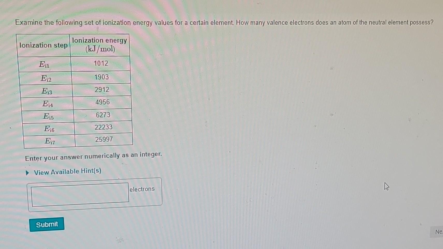 Solved Based on position in the periodic table and electron | Chegg.com