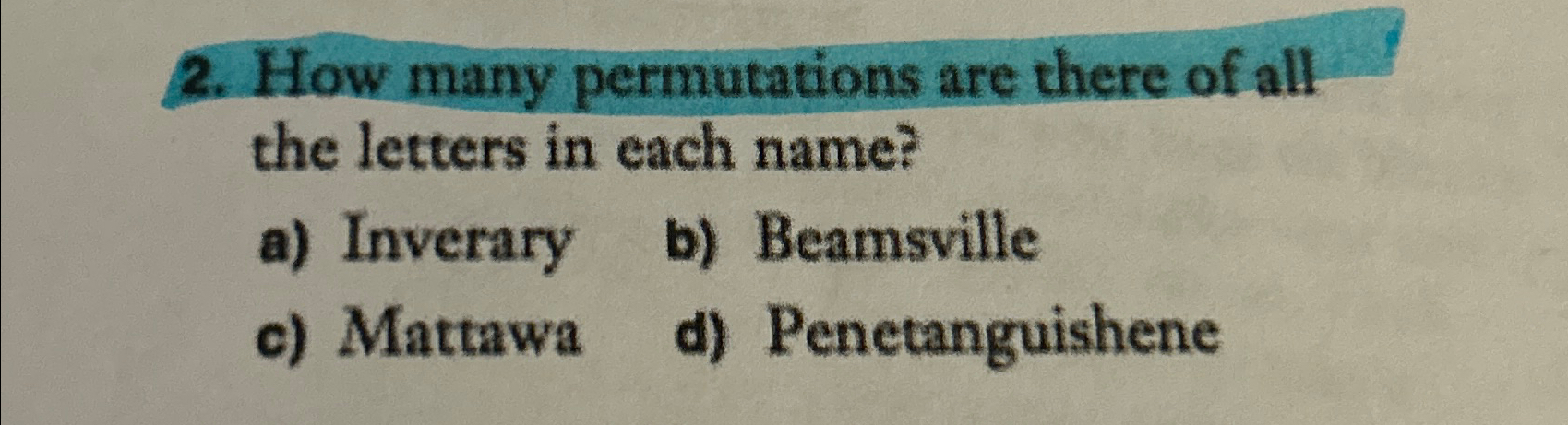 Solved How many permutations are there of all the letters in | Chegg.com