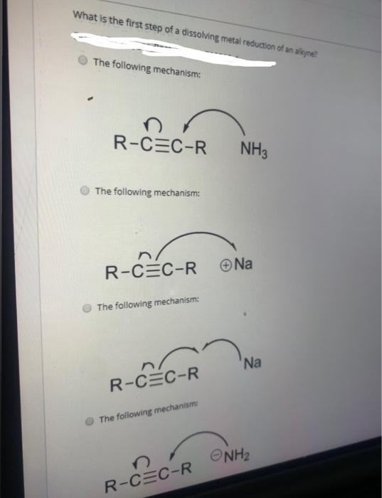 Solved What is the first step of a dissolving metal | Chegg.com