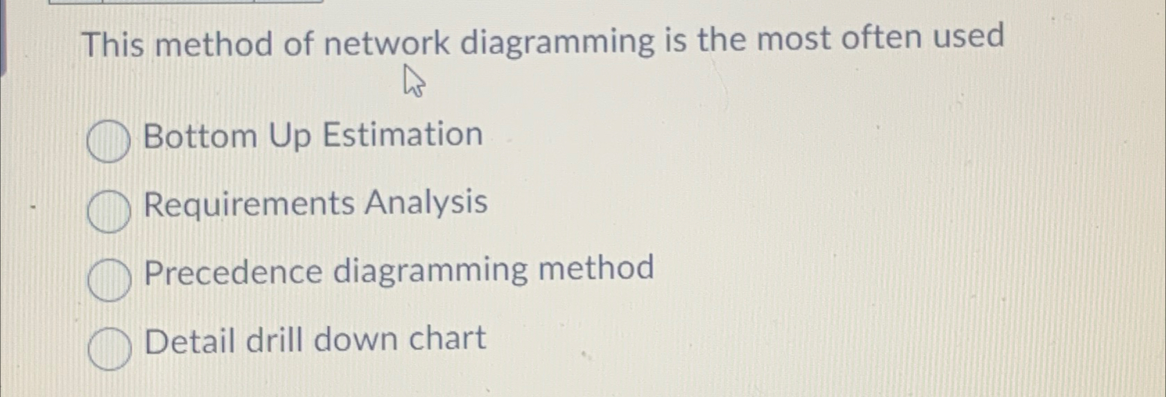 Solved This method of network diagramming is the most often | Chegg.com
