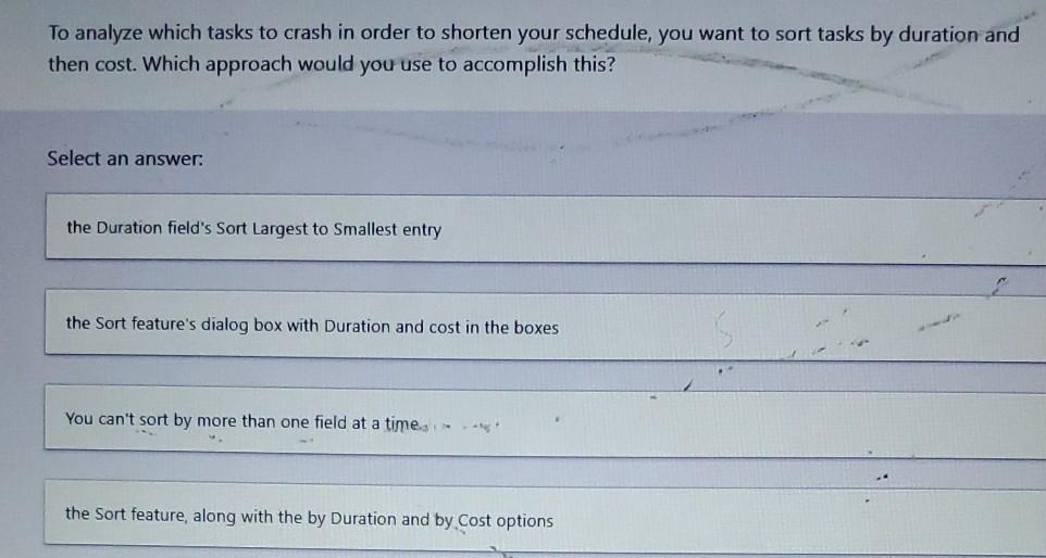 Solved To analyze which tasks to crash in order to shorten | Chegg.com