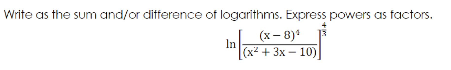 Solved Use the properties of logarithms to find the exact | Chegg.com