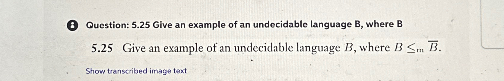 Solved (8) ﻿Question: 5.25 ﻿Give an example of an | Chegg.com