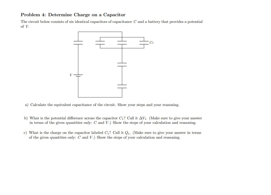 Solved Problem 4: Determine Charge on a CapacitorThe circuit | Chegg.com