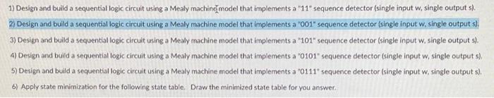 Solved 1) Design and build a sequential logic circuit using | Chegg.com
