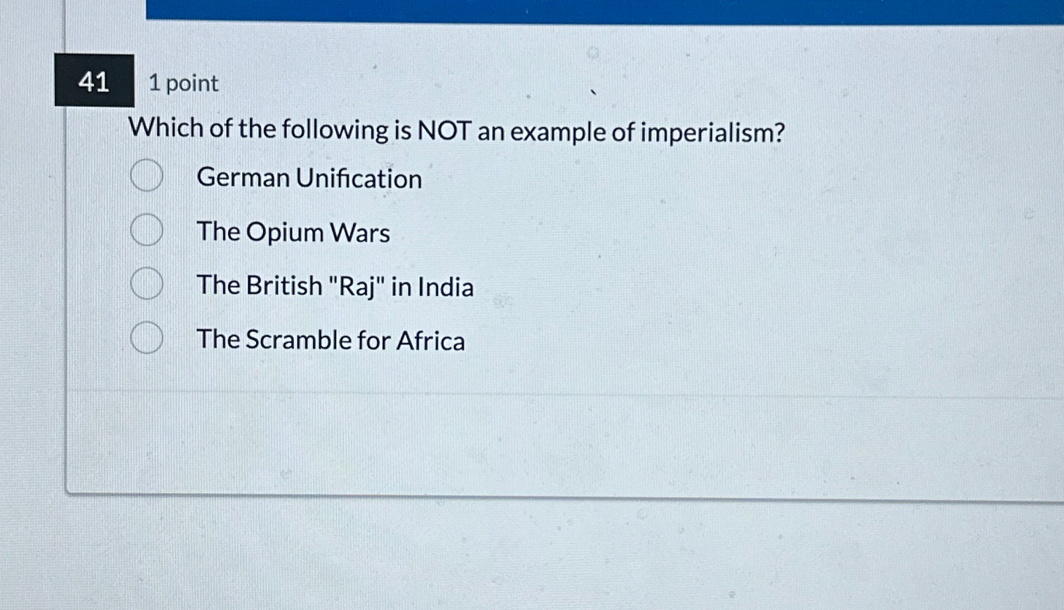 Solved 411 ﻿pointWhich of the following is NOT an example of | Chegg.com