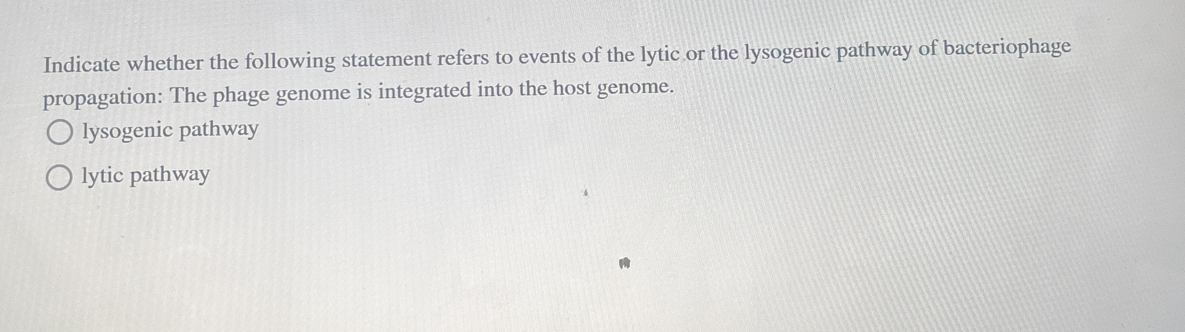 Solved Indicate whether the following statement refers to | Chegg.com