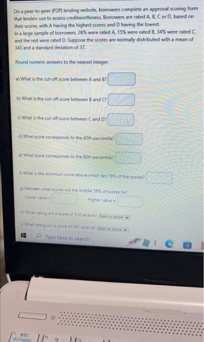 Solved On a peer-to-peer (P2P) lending website, borrowers | Chegg.com