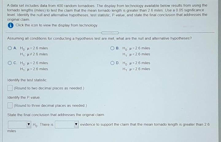 Solved A data set includes data from 400 random tornadoes | Chegg.com