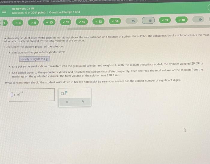 Solved A chemistry student must write down in her lab | Chegg.com