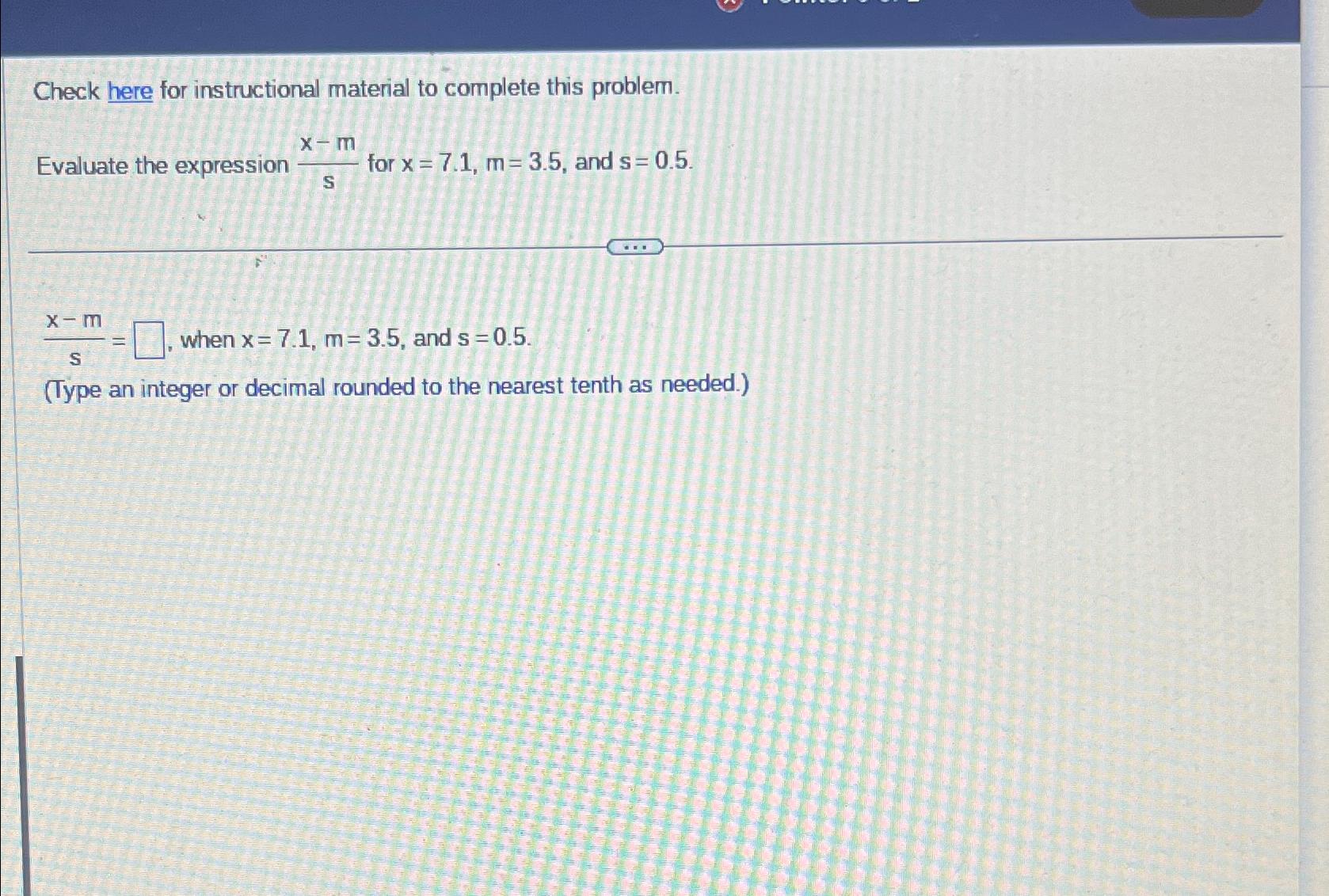 Solved Check here for instructional material to complete | Chegg.com