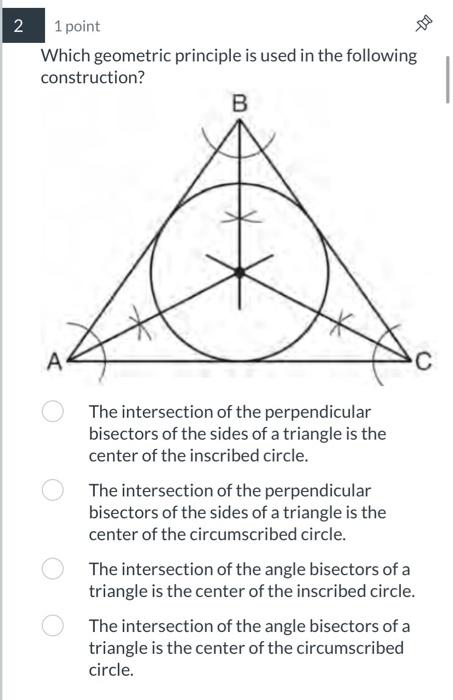 Solved 1 們 1 point In the construction of circumscribing a | Chegg.com