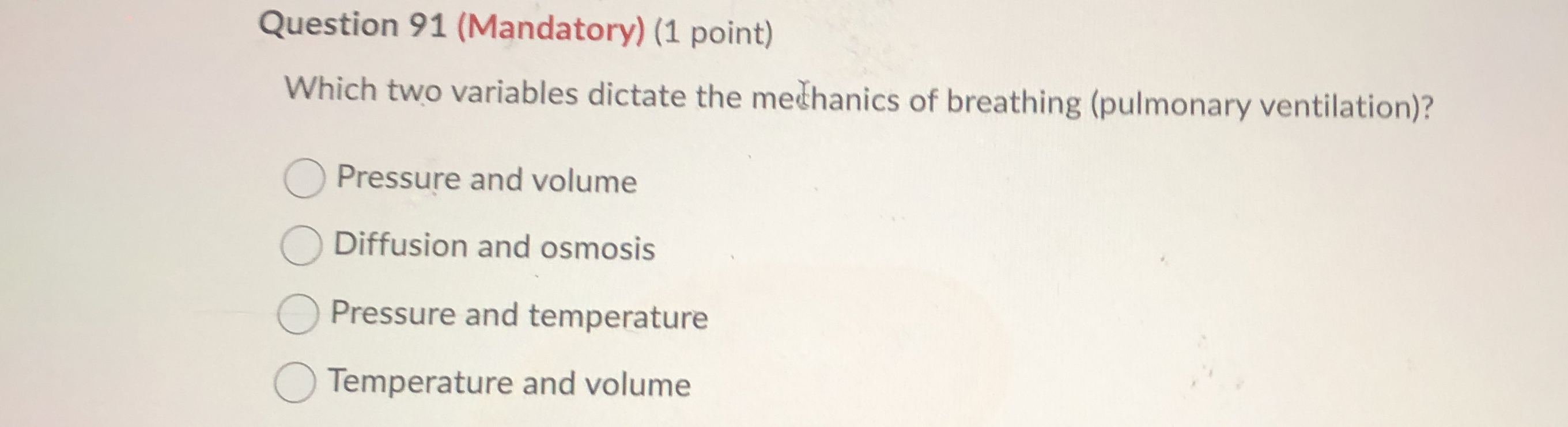 Solved Question 91 (Mandatory) (1 ﻿point)Which two variables | Chegg.com