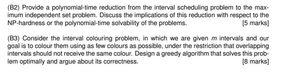 Solved (B2) Provide a polynomial-time reduction from the | Chegg.com