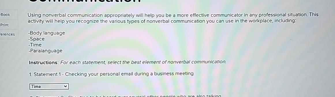 Solved BookUsing nonverbal communication appropriately will | Chegg.com