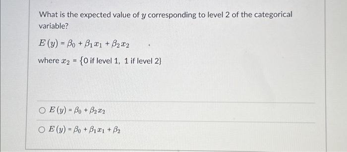 Solved What is the expected value of y corresponding to | Chegg.com