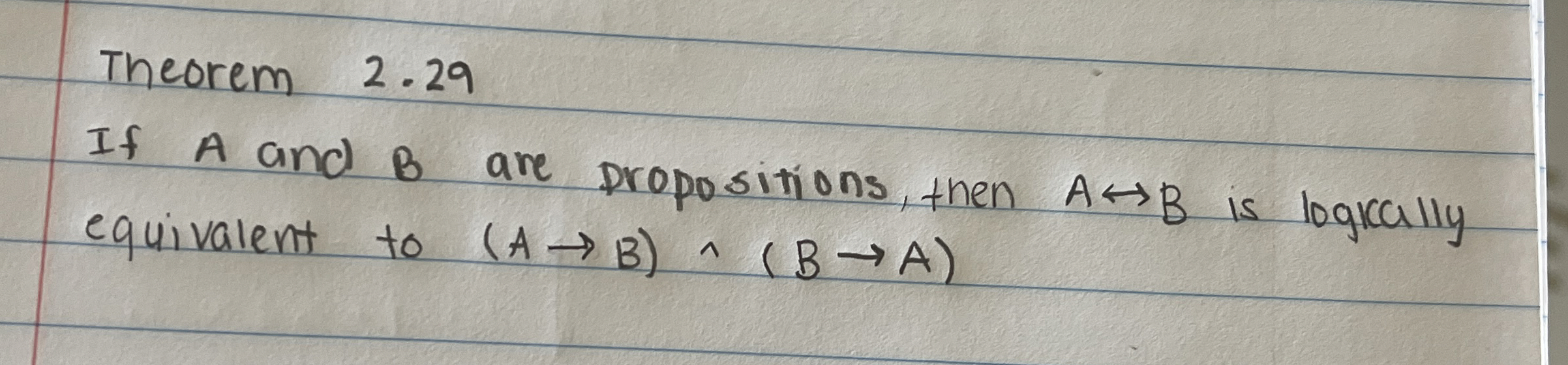 Solved Theorem 2.29If A and B ﻿are propositions, then AharrB | Chegg.com